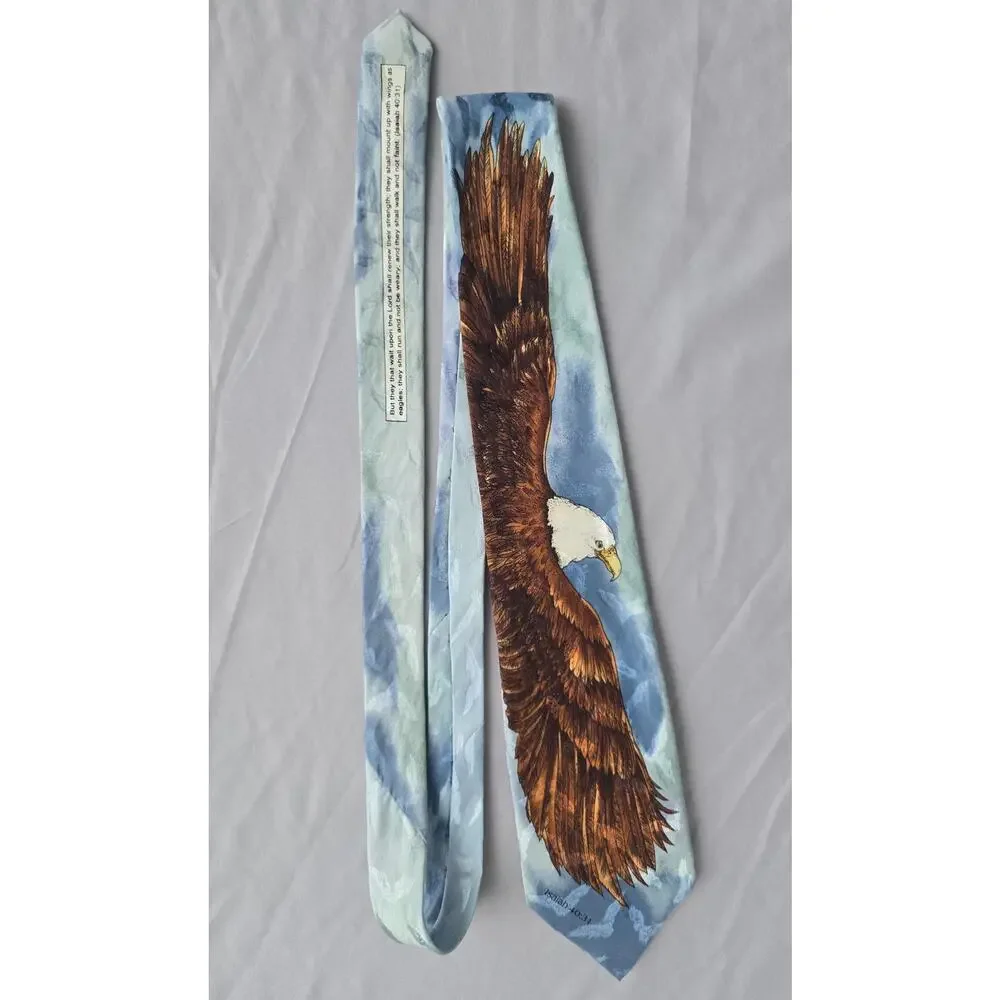 Unknown | Accessories | Tie Mens Blue Sky Eagle Isaiah 43 Silk ...